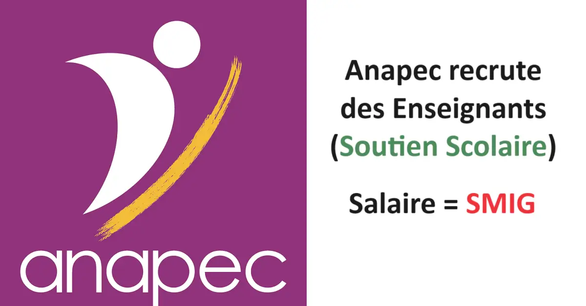 Anapec recrute des Enseignants (Soutien Scolaire) | eKhadma